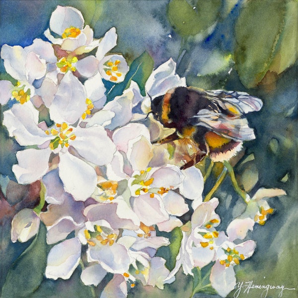 Bumble Bee Painting - Etsy