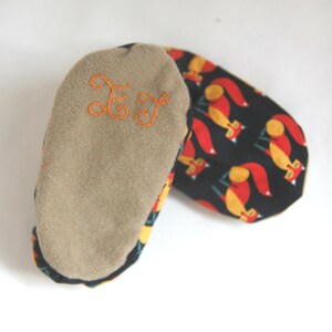 Fox Baby Shoes, Fox Print, Fox Gift, Fox Baby, Pram Shoes, Crib Shoes ...