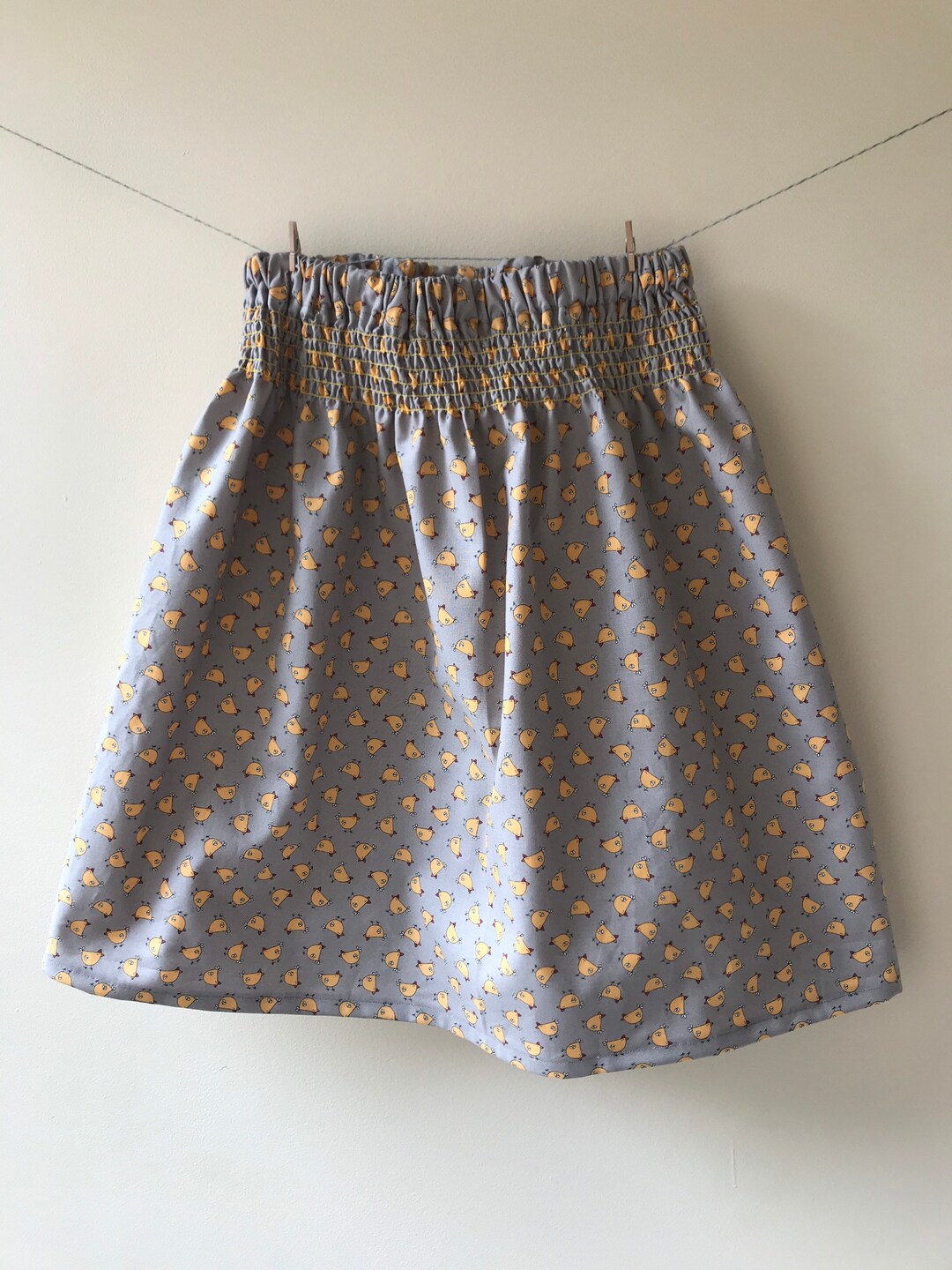 Chicken Skirt, Chicken Print, Chicken Gift, Elasticated Skirt, Smocking ...