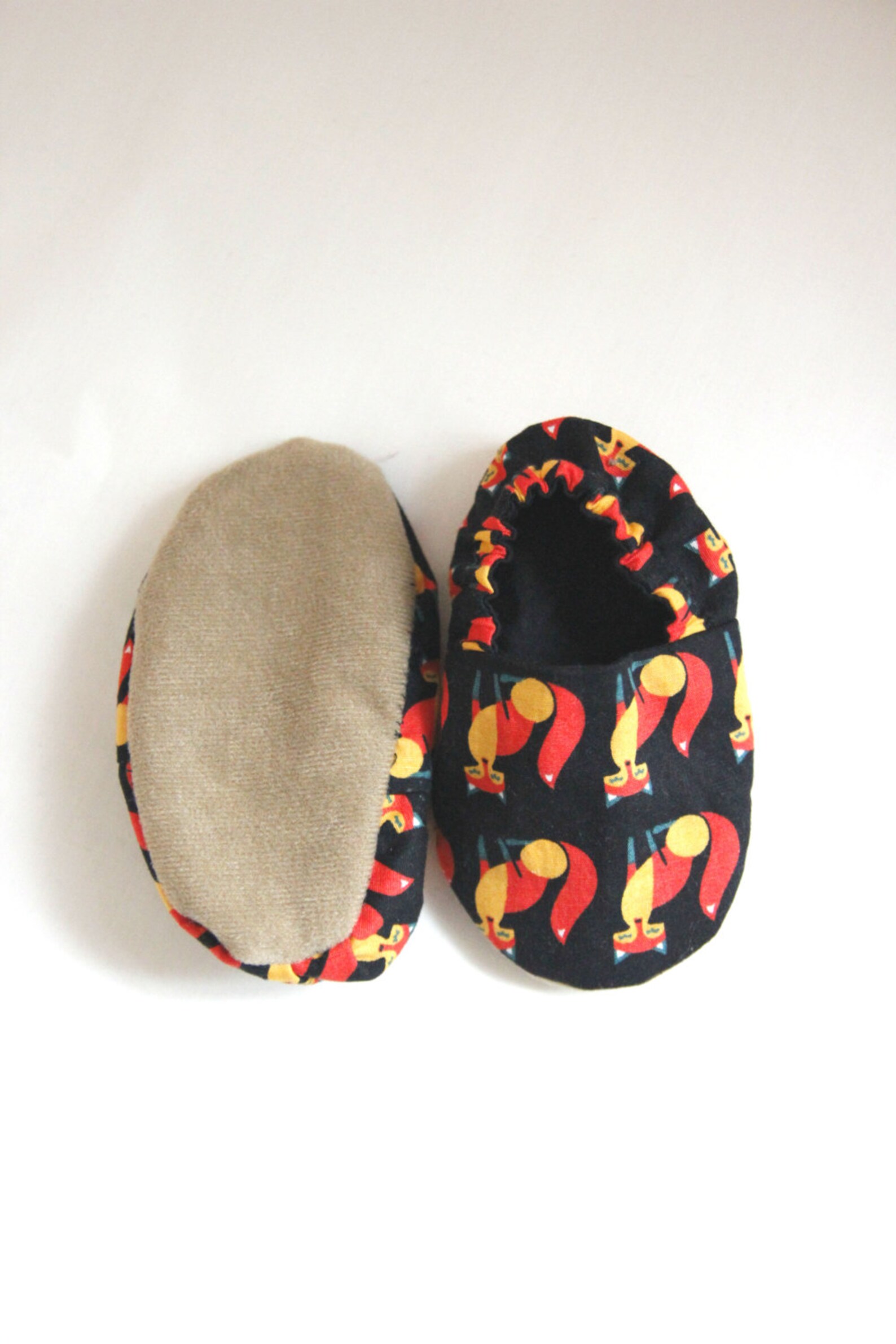 Fox Baby Shoes, Fox Print, Fox Gift, Fox Baby, Pram Shoes, Crib Shoes ...
