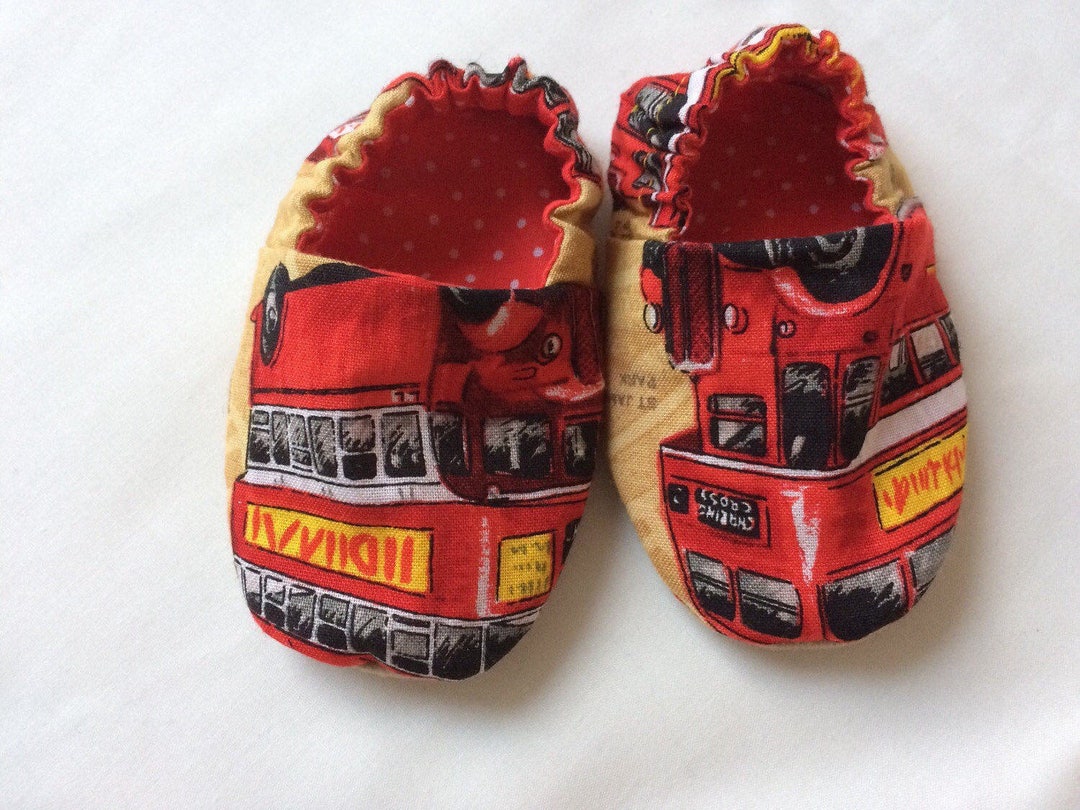 London Bus Shoes, Baby Shoes, Crib Shoes, Pram Shoes, Baby Booties ...