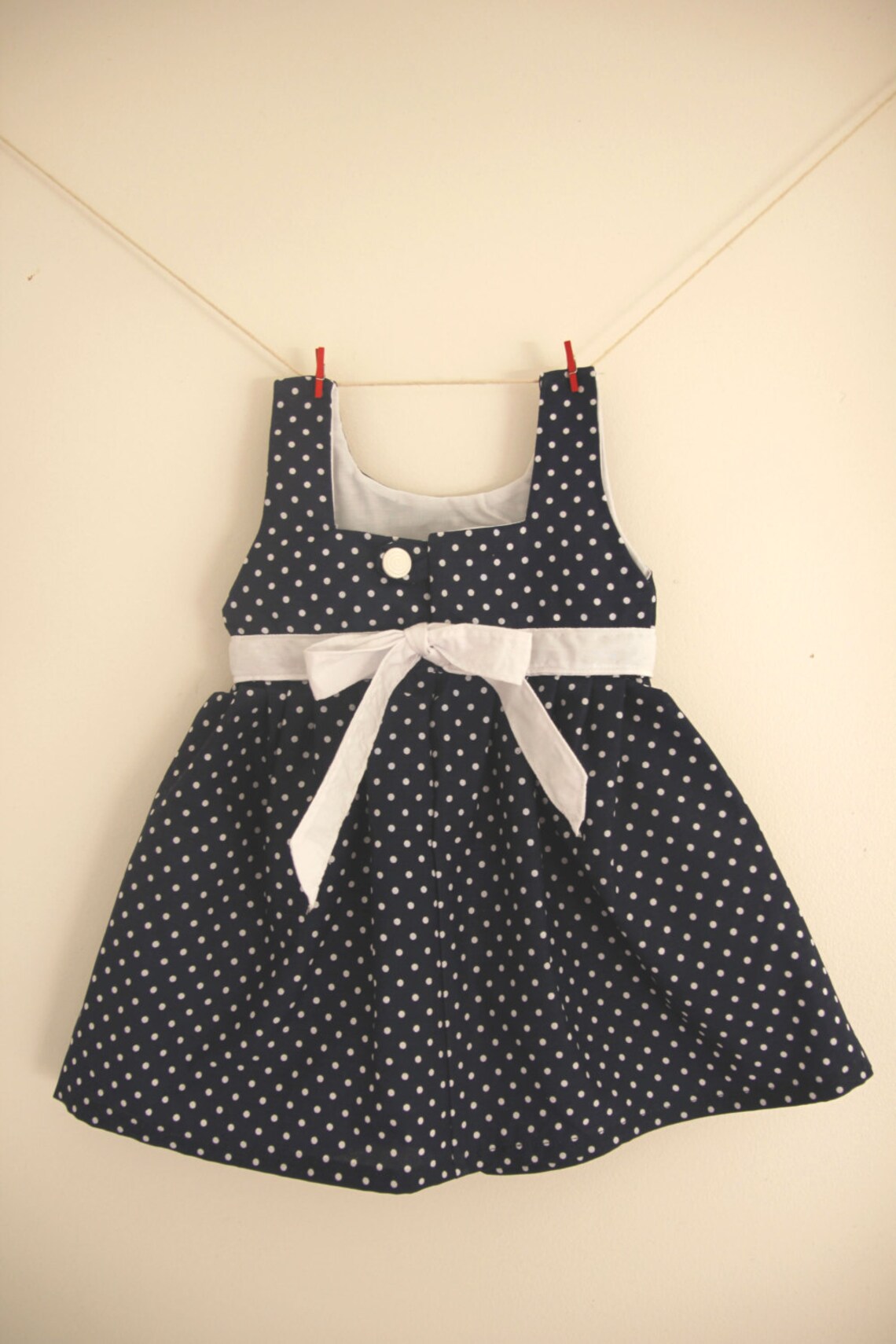 Navy Spotty Dress White Spotty Dress Dotty Dress Spot - Etsy