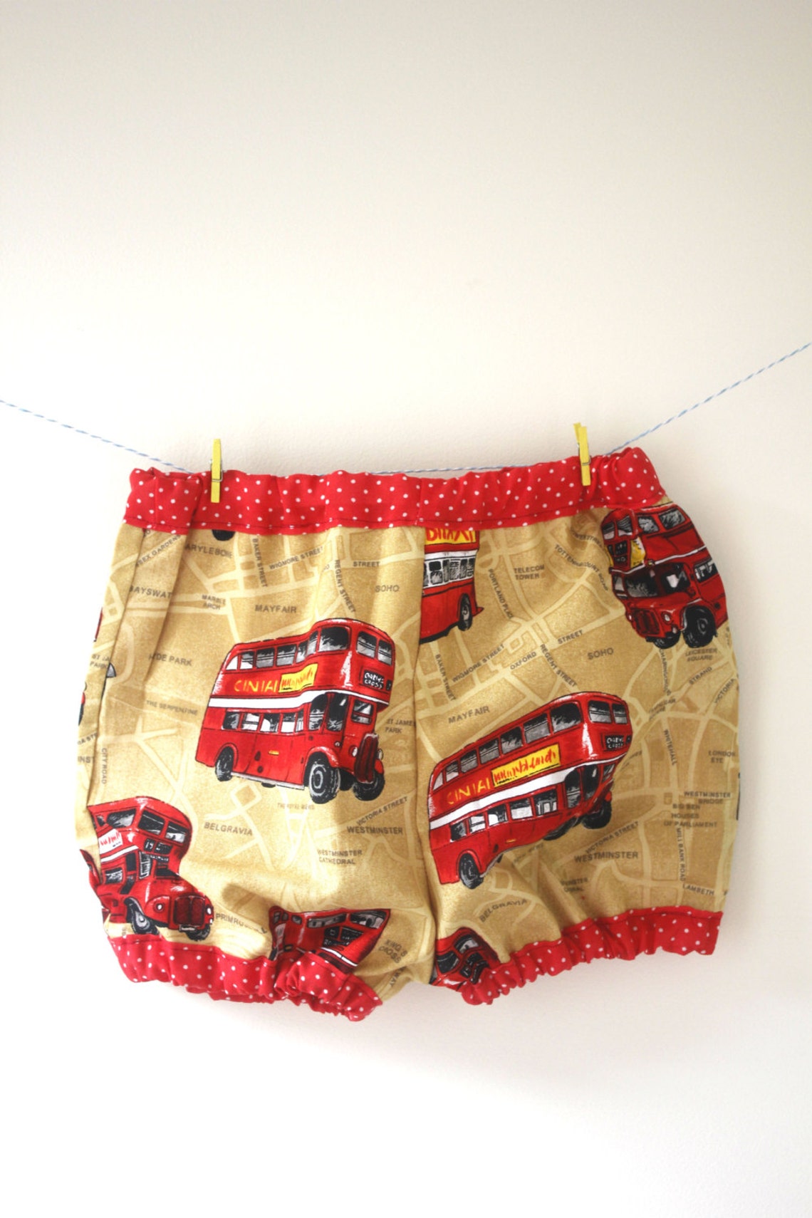 Bus Nappy Cover Bus Diaper Cover London Bus Print London - Etsy