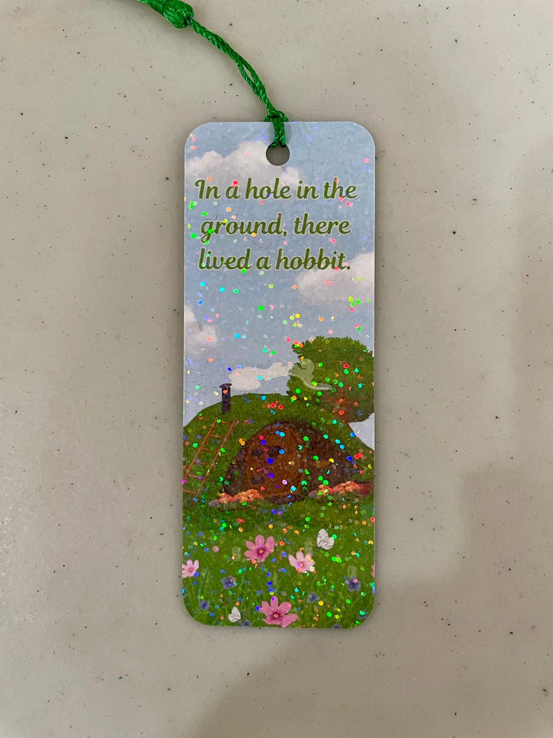 Hobbit Hole LOTR Double Sided Holographic Bookmark - Etsy