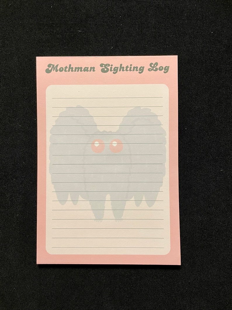 5x7 Mothman Sightings Log Magnetic Notepad - Etsy