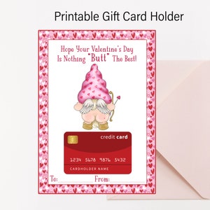 Valentine's Day Gift Card Holder, Printable Valentine's Card, Funny ...