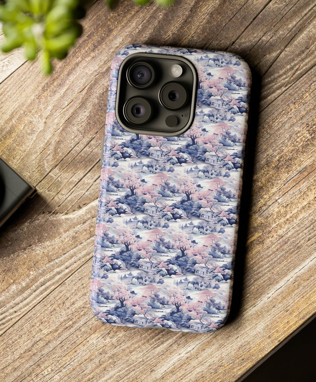 Toile Pink and Blue Chinoiserie Cell Phone Case, iPhone Case, Preppy ...