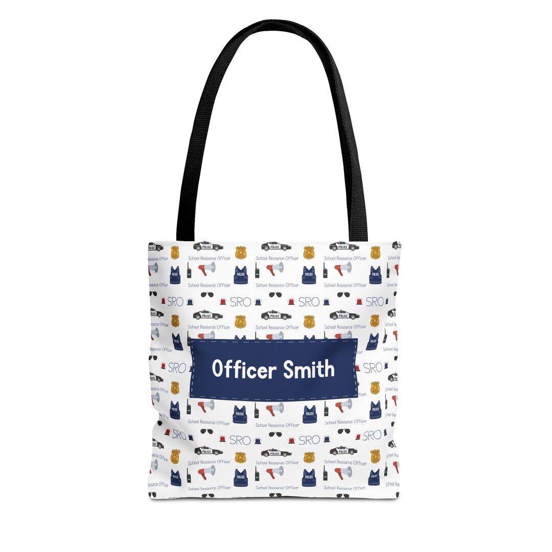 SRO Appreciation Gift Tote Bag, Canvas Custom School Resource Officer ...