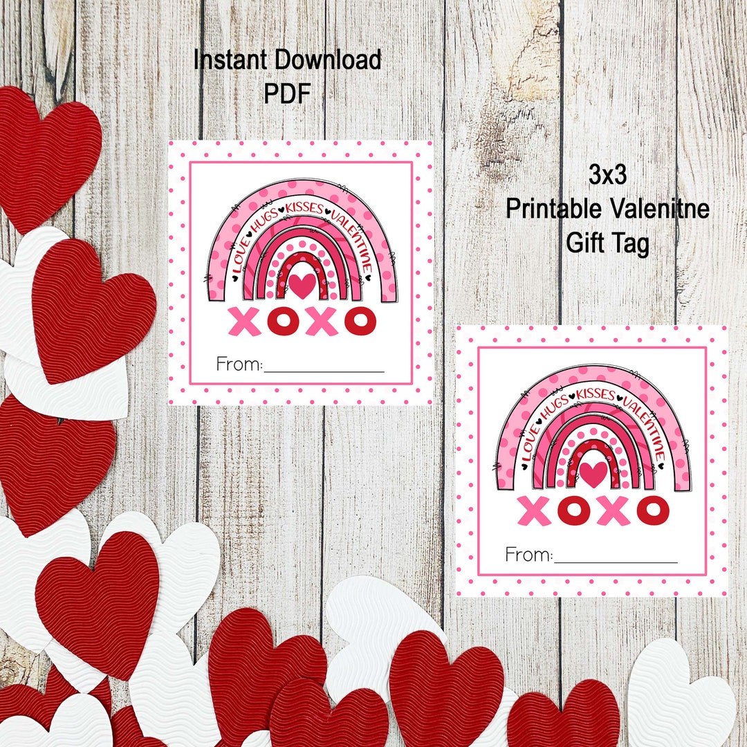 Valentines Day Gift Tags. Gift Tags for Valentine's Day. Printable PDF ...