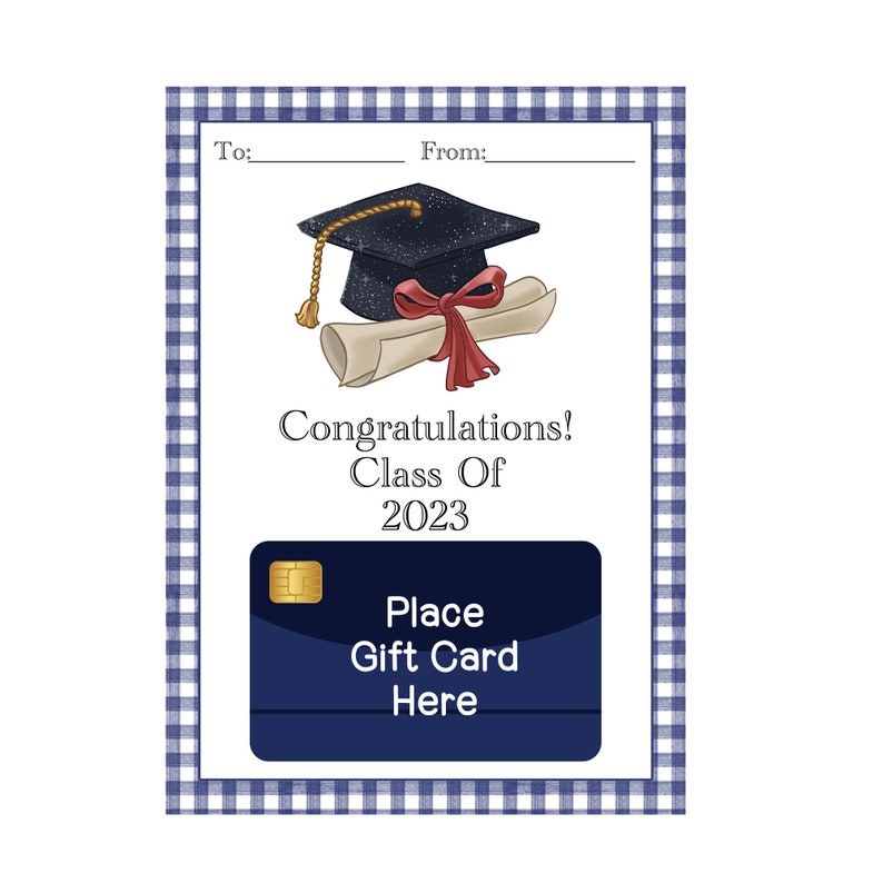 Printable Graduation Gift Card Holder Class of 2023 - Etsy