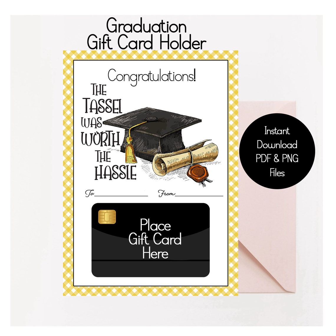 Printable Graduation Gift Card Holder Class of 2023 - Etsy