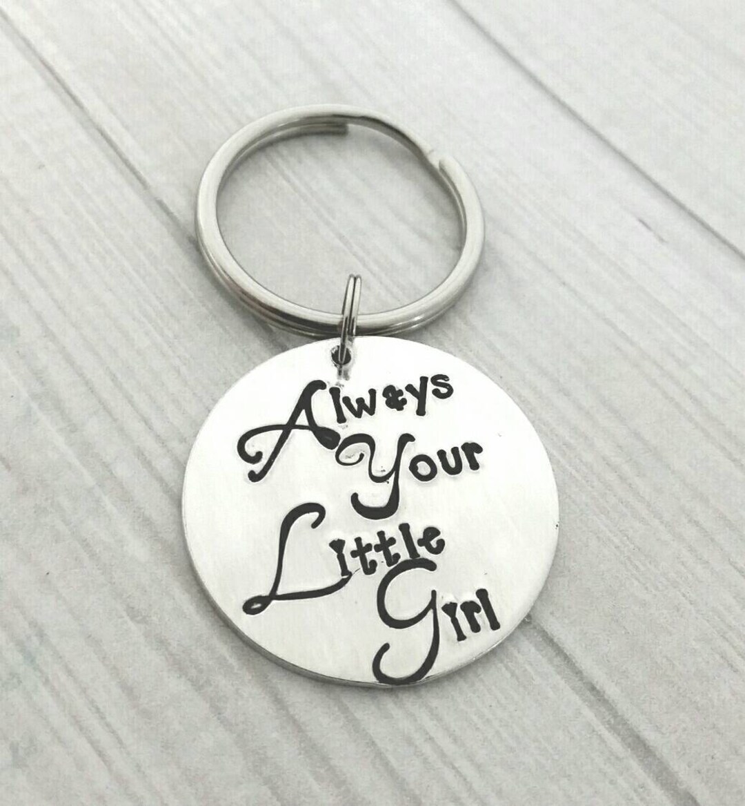 Little Girl Keychain Wedding Party Keychain Hand Stamped - Etsy