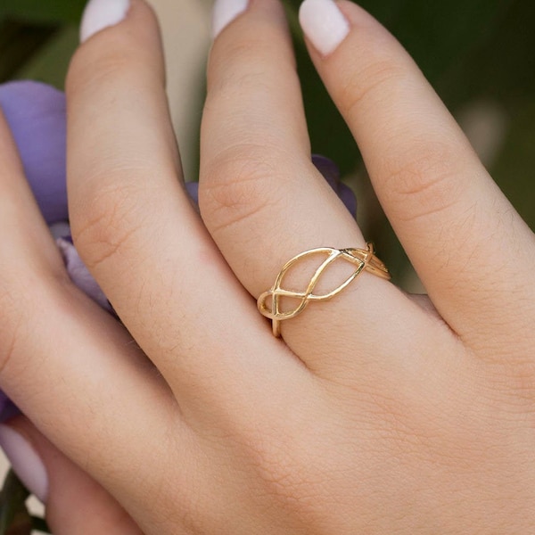 Gold Infinity Ring - Etsy