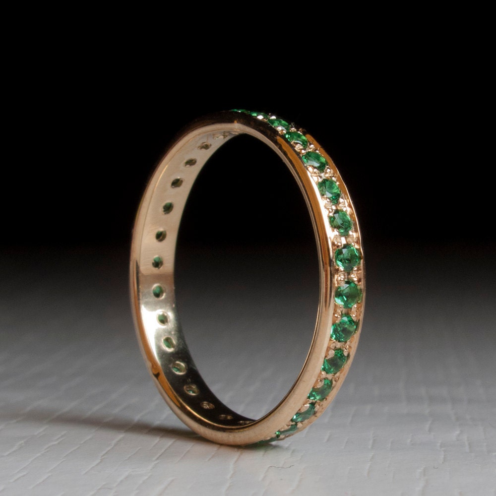 Emerald Eternity Ring - Etsy