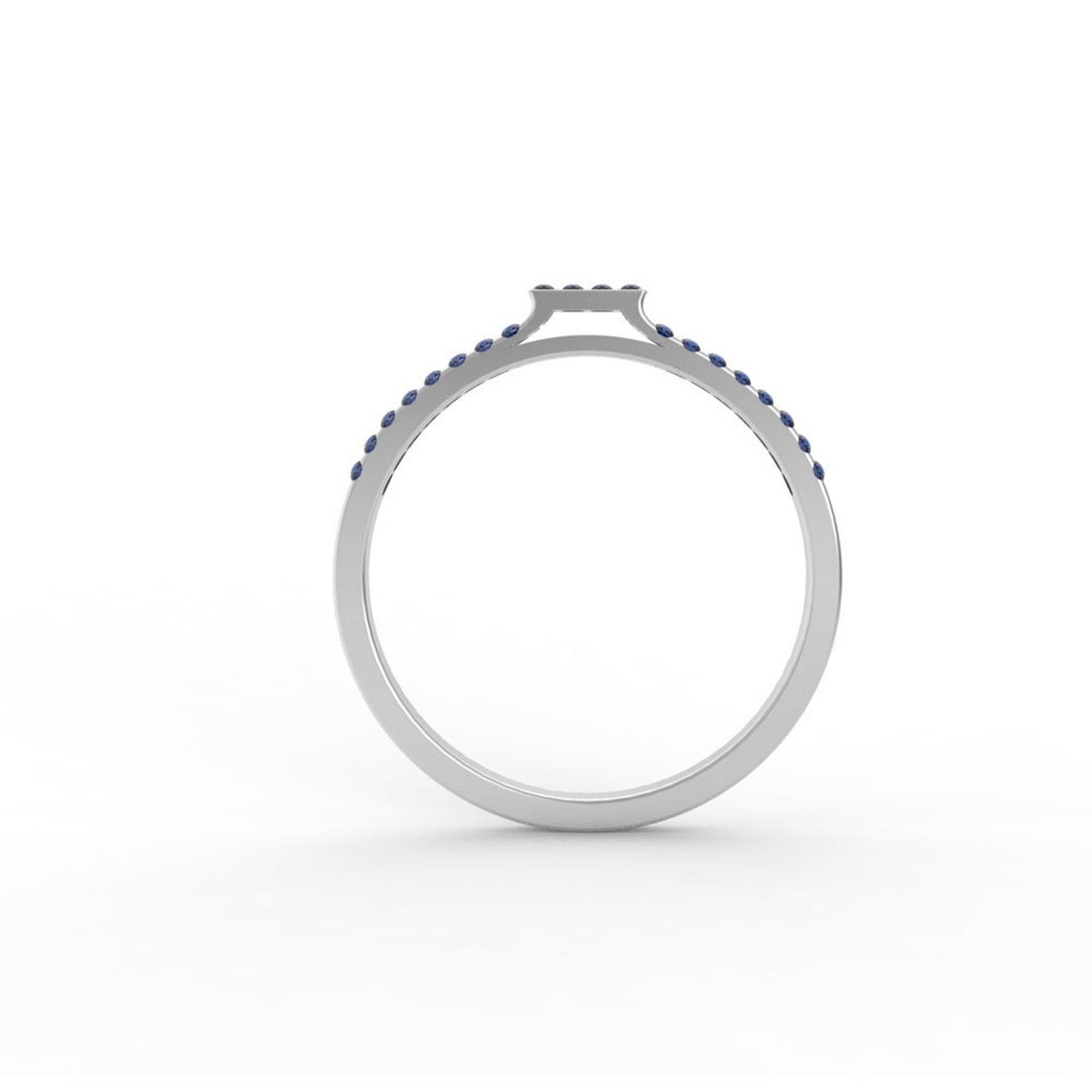 Stackable Ring, 14k Gold Ring, Thin Sapphire Ring, Sapphire Ring ...