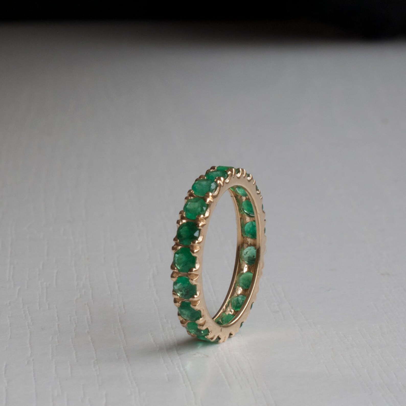 Emerald Gold Ring 14 Karat Gold Natural Grade AAA Emeralds - Etsy