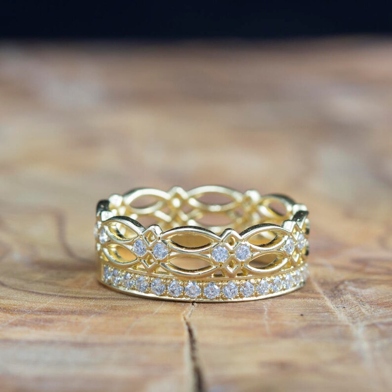 Celtic ring / Eternity ring / Diamond ring / Gothic ring / | Etsy