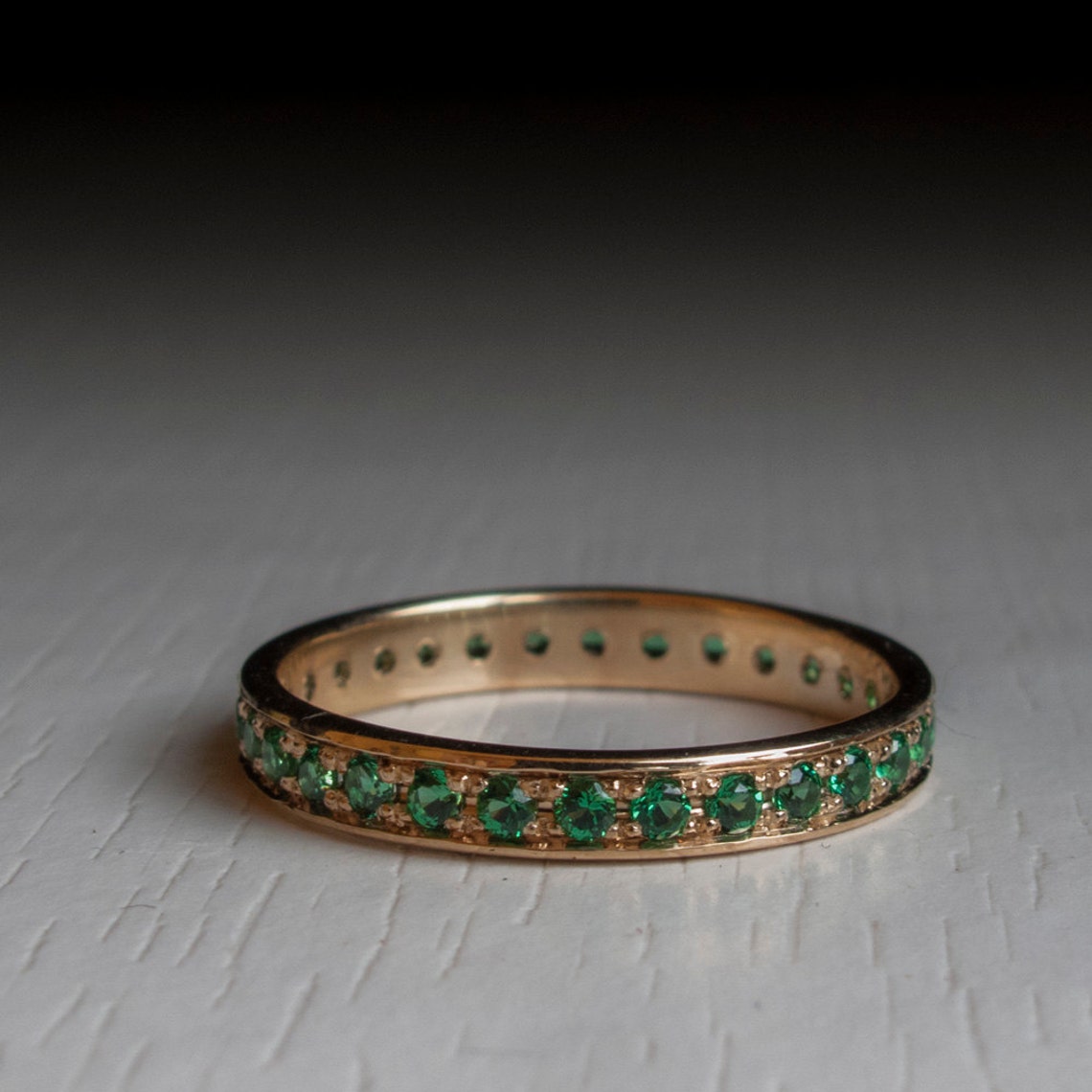 Emerald Eternity Ring - Etsy