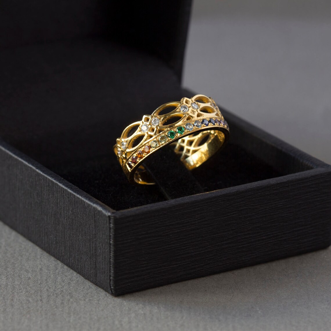 Celtic Ring Eternity Ring diamond Ring Gothic Ring - Etsy