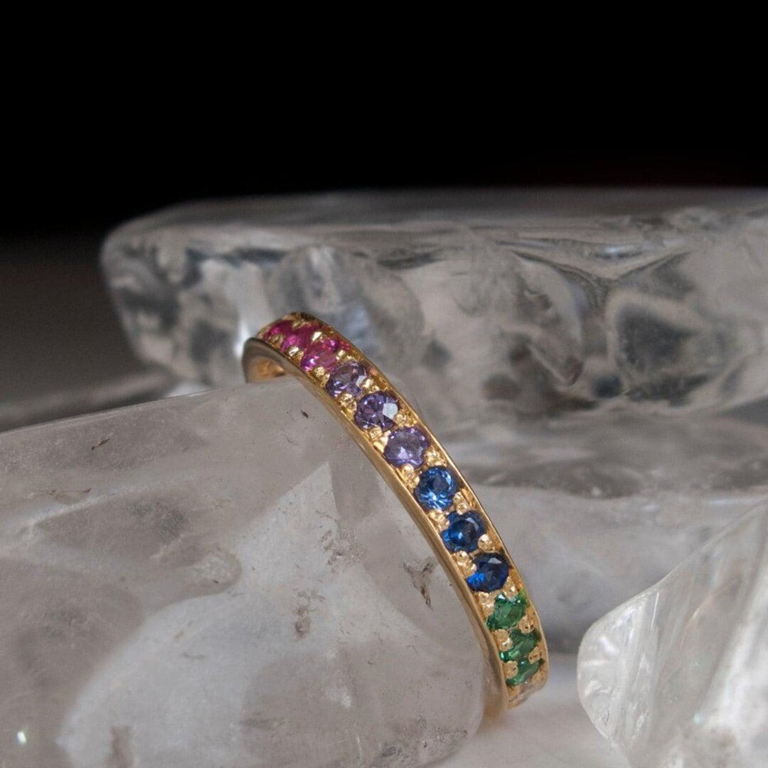 14K Eternity Ring - Etsy