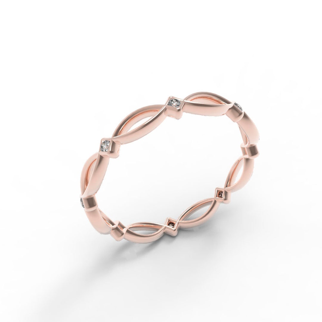 Dainty Diamond Ring, Stackable Diamond Ring, Diamond Wedding Band ...