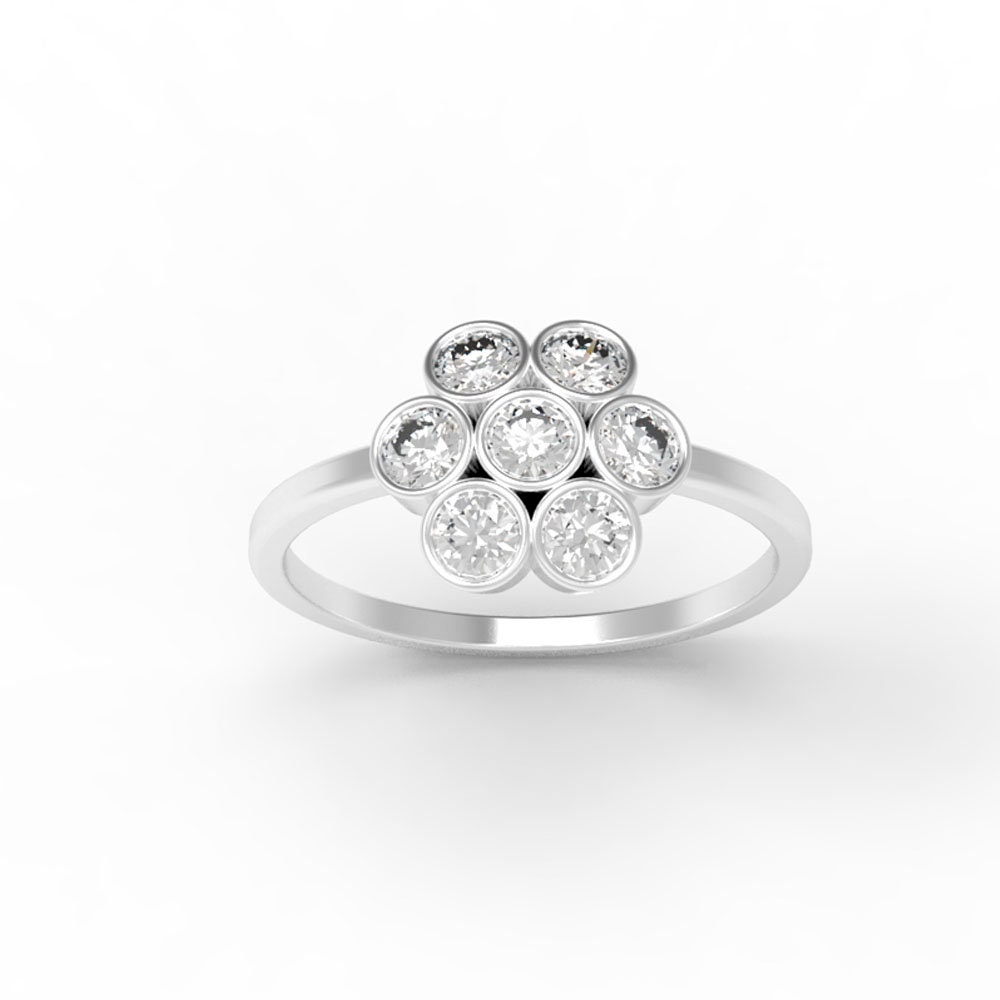 Diamond cluster ring cluster ring gold diamond ring diamond | Etsy