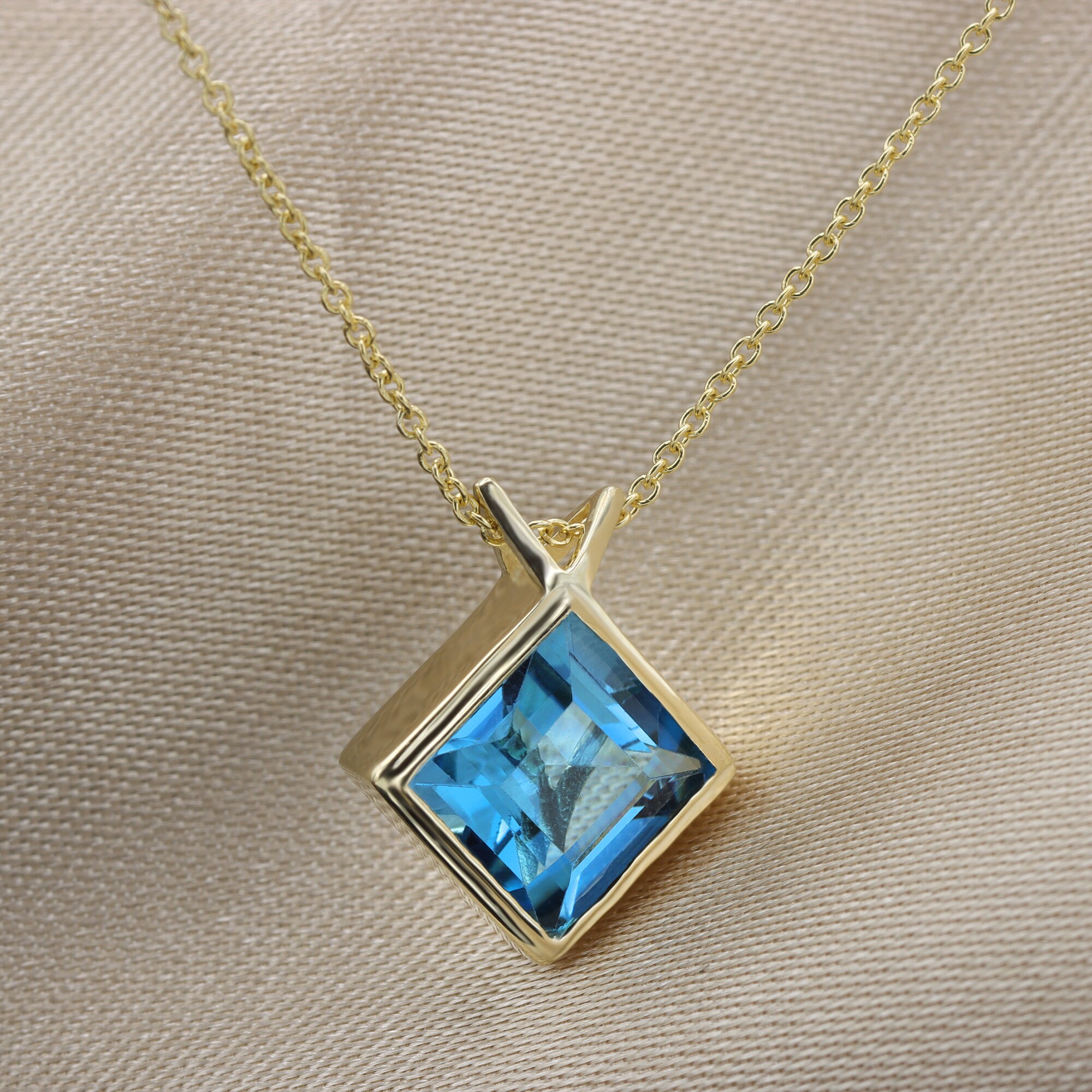 Blue Topaz Necklace, London Blue Topaz, Blue Necklace, December ...