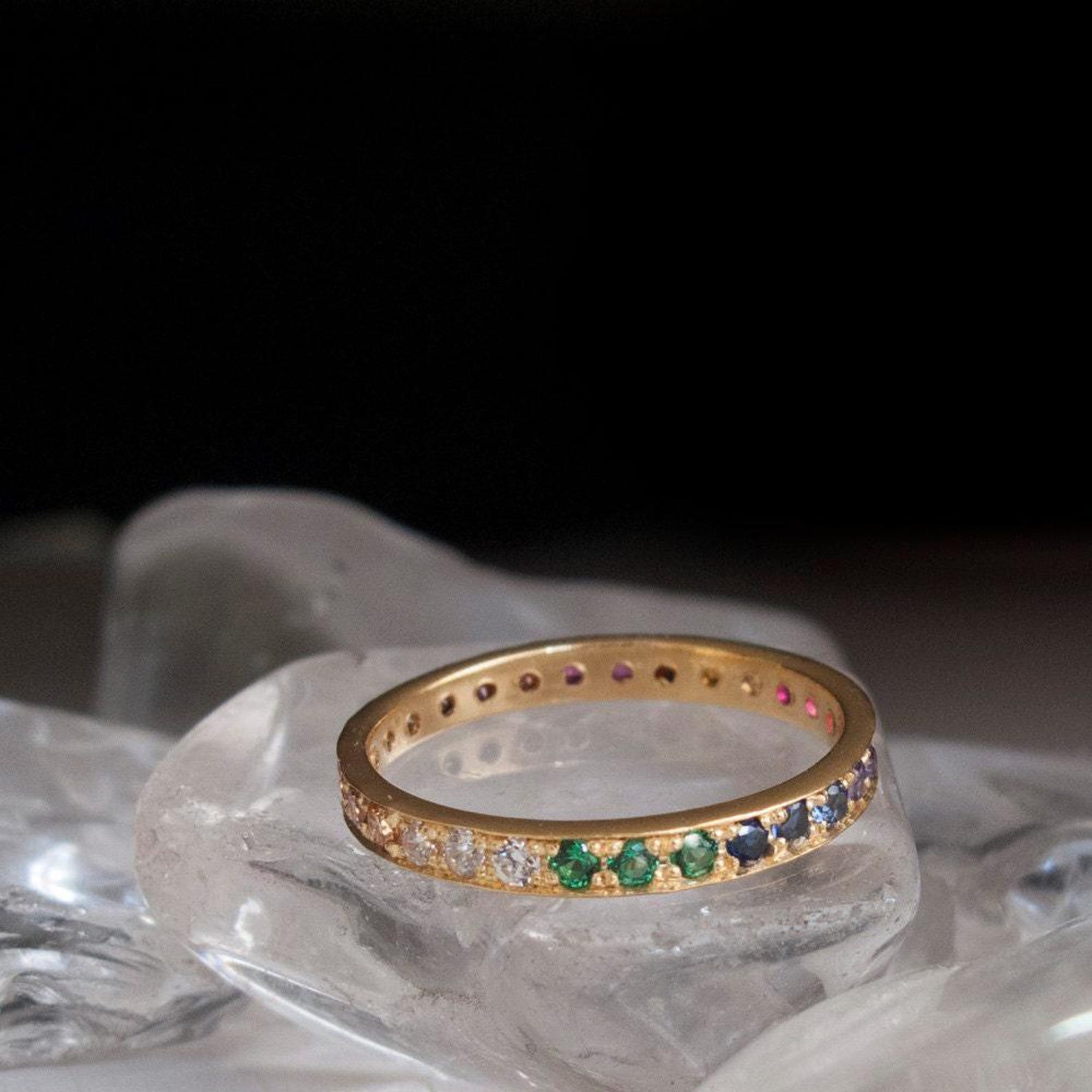 14K Eternity Ring - Etsy