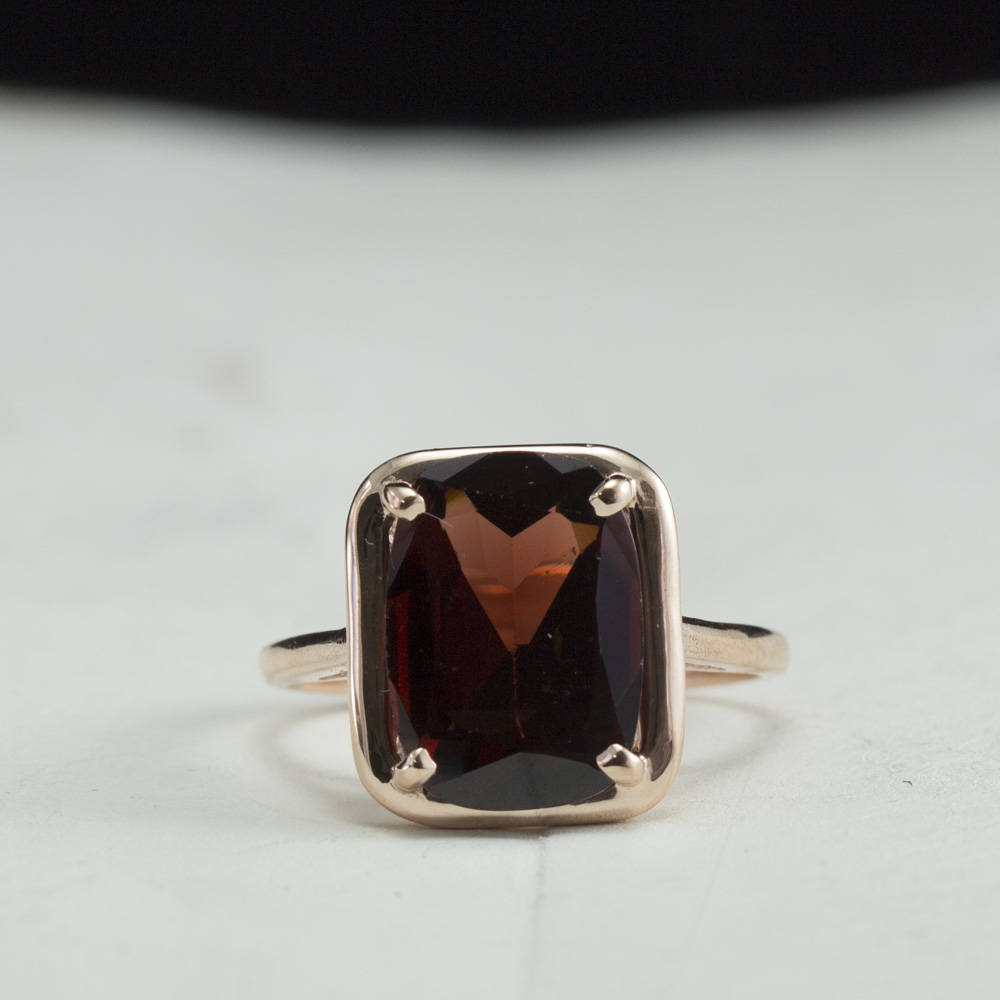 Garnet Ring Garnet Jewelry Rose Goldpink Gold Birthstone | Etsy