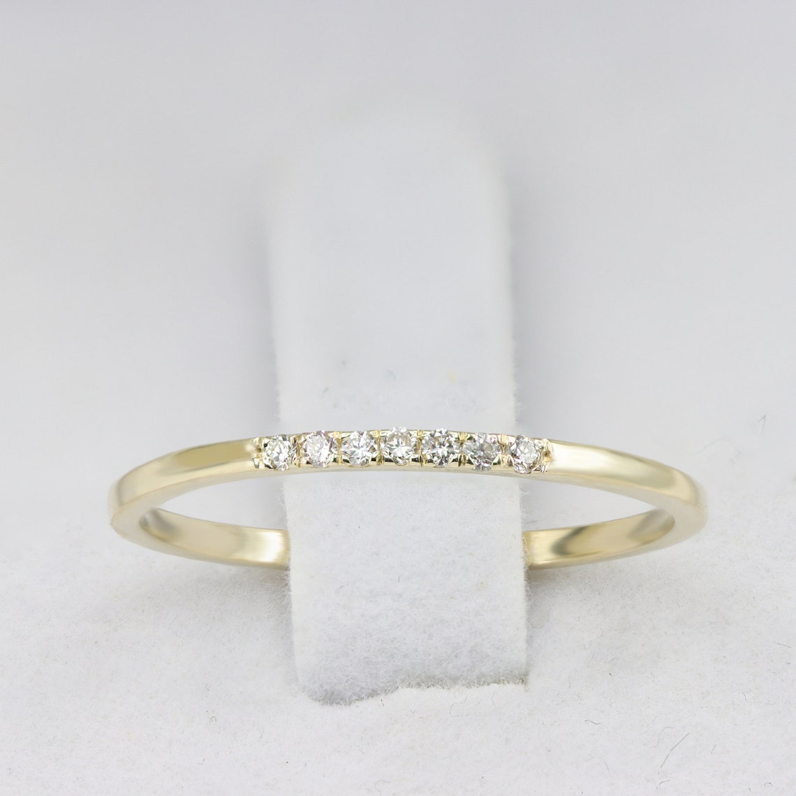 Dainty Diamond Gold Ring Stacking Ring Small Diamond | Etsy