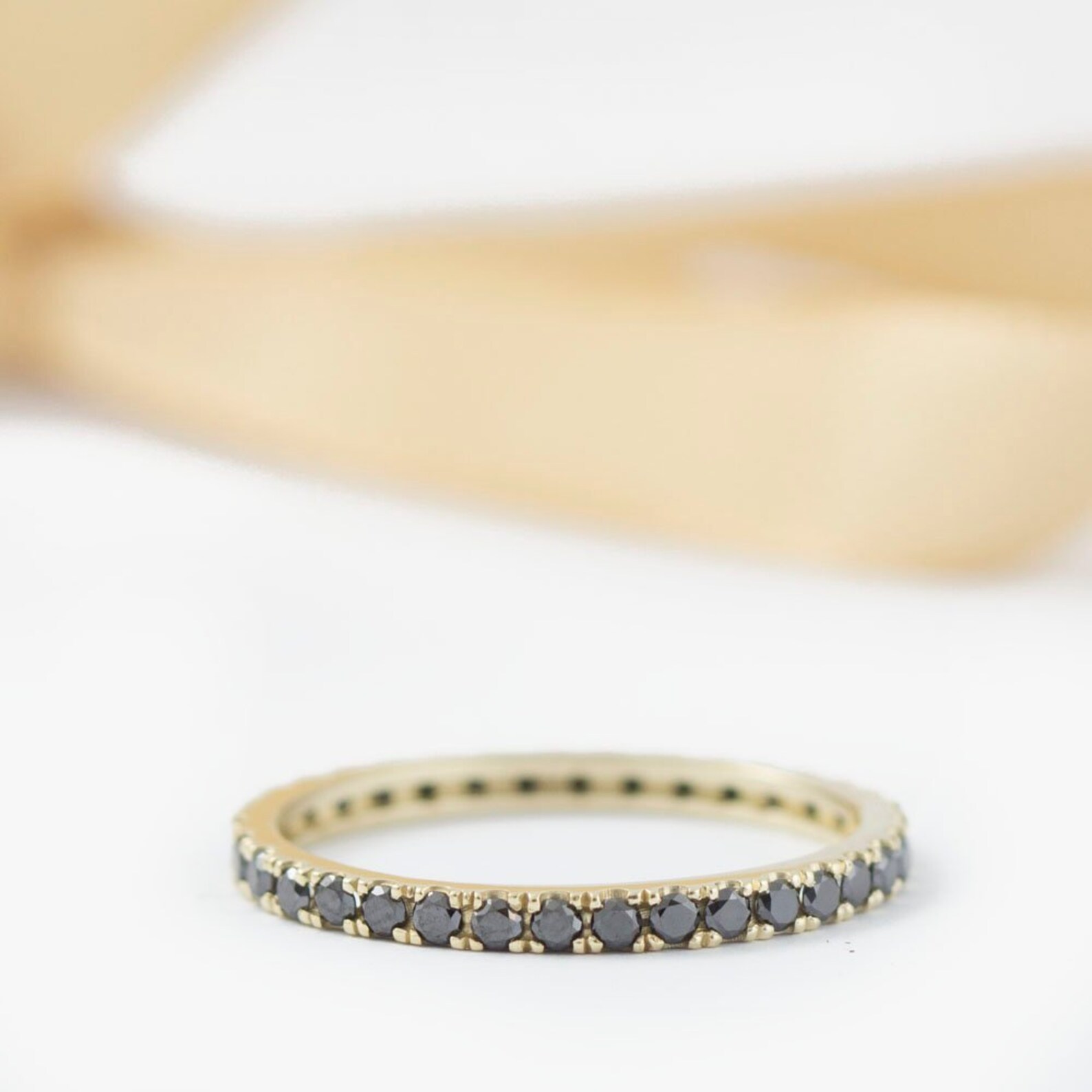 Black Diamond Eternity Ring | Etsy