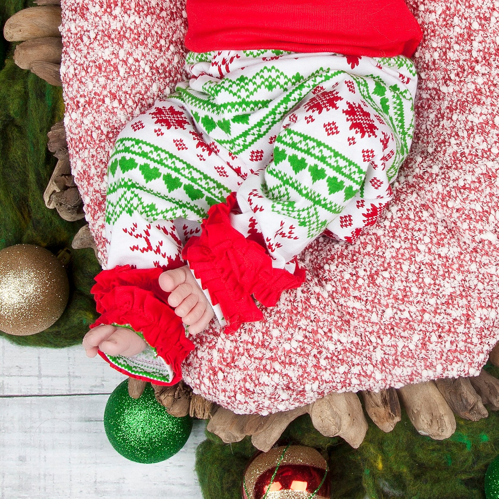 Fair Isle Baby Girl Christmas Outfits Newborn Girl Holiday | Etsy
