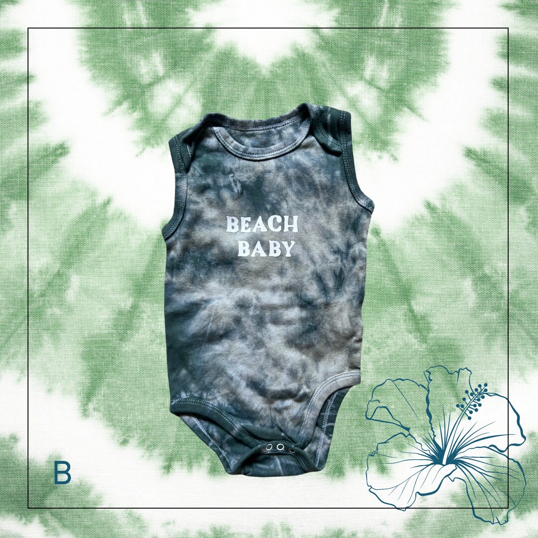 Muscle Tank Baby Onesie 'beach Baby' Size 6-9 Months - Etsy
