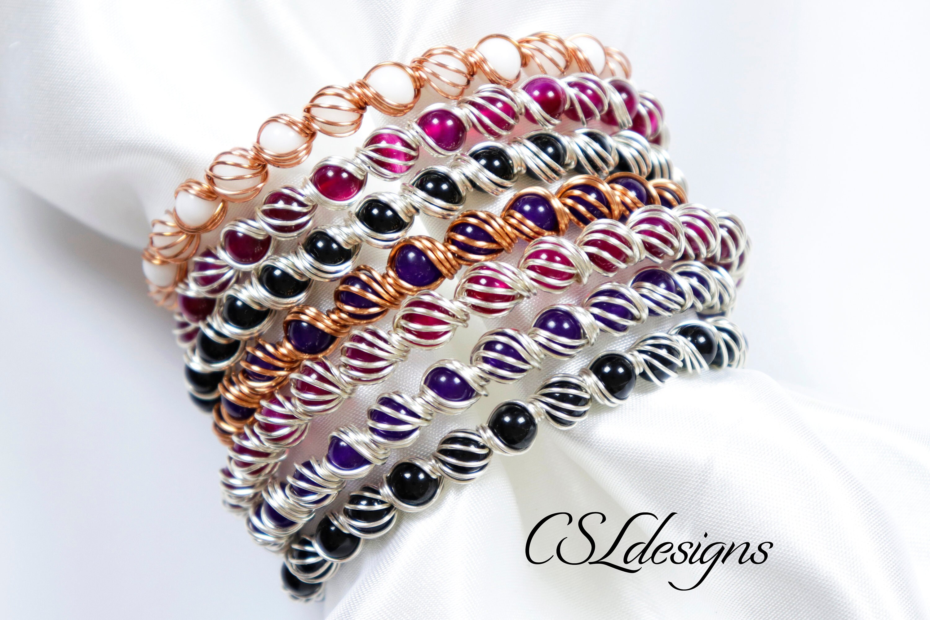 Candy Spirals Wirework Bracelet - Etsy