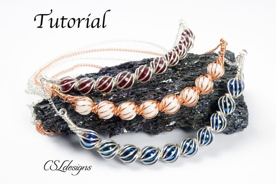 Candy Spirals Wirework Necklace TUTORIAL | Etsy