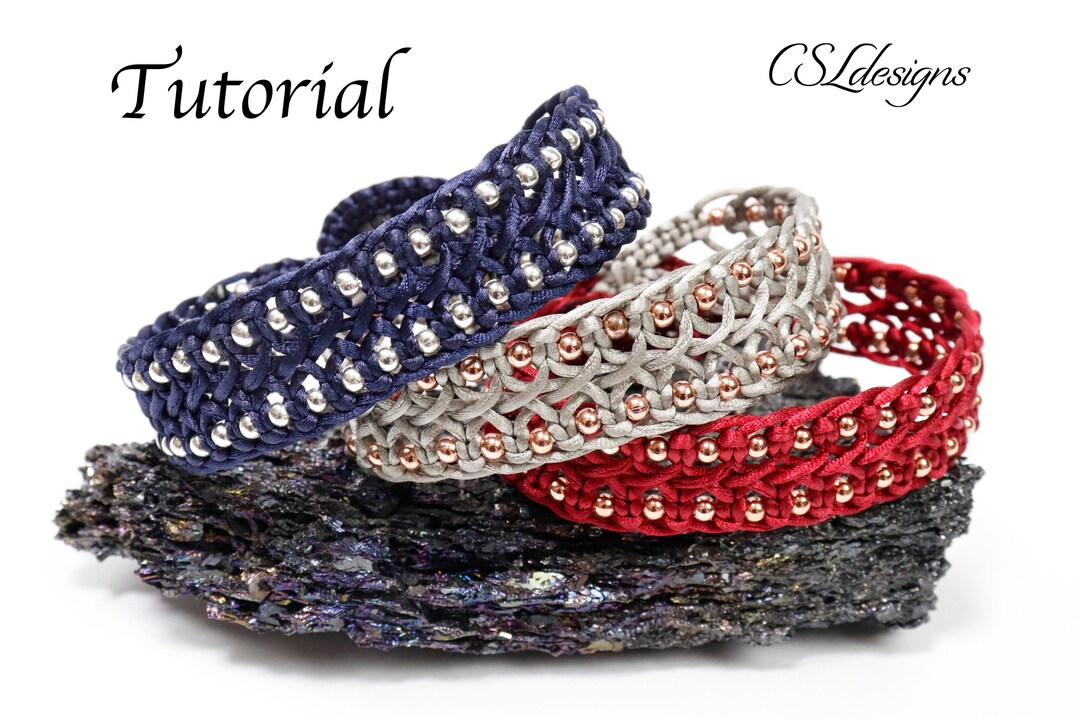 Beaded Chevron Friendship Macrame Bracelet Tutorial - Etsy