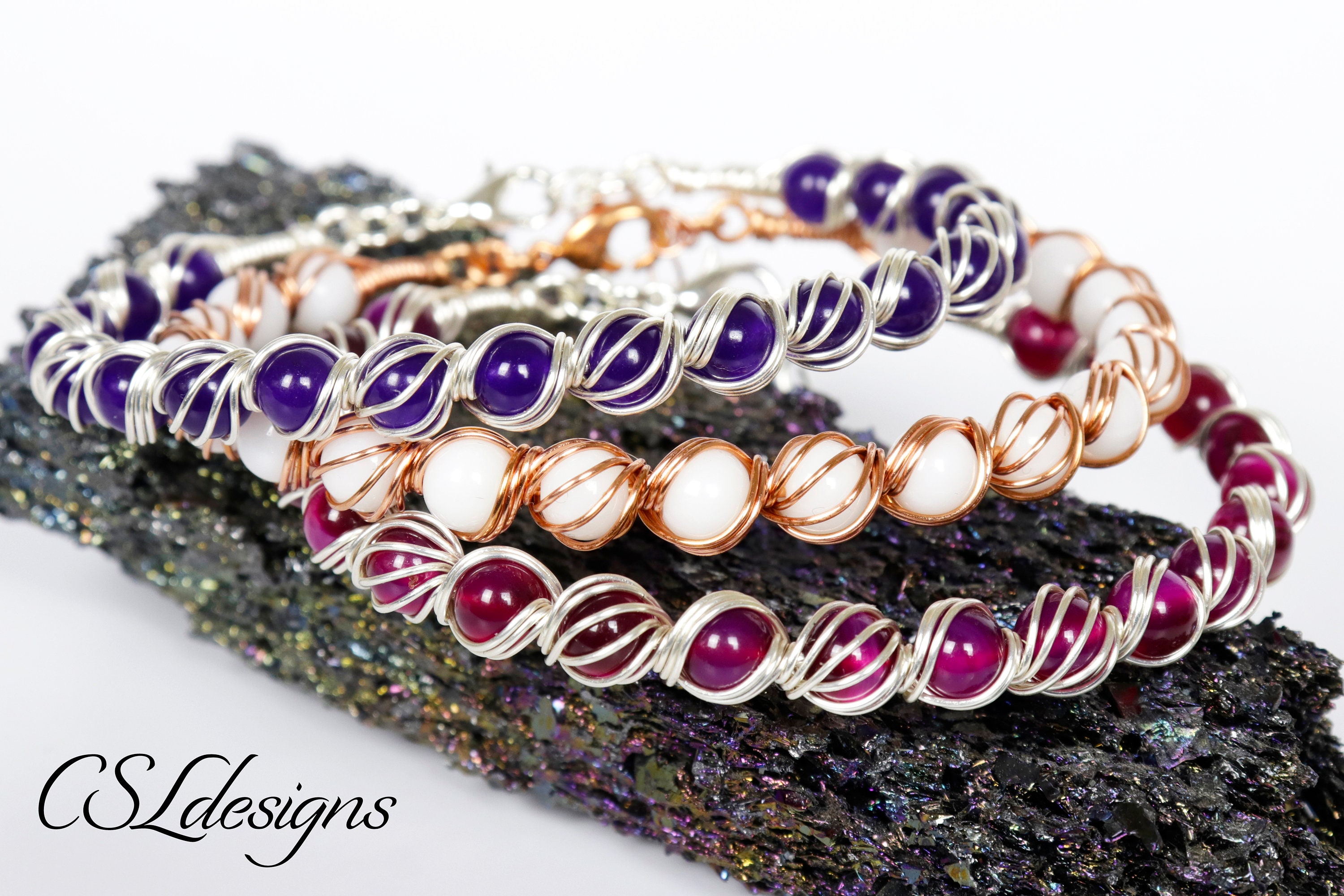 Candy Spirals Wirework Bracelet - Etsy