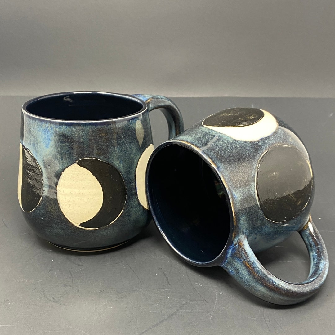 Moon Phases Mug, Handmade Moon Coffee Mug, Nature Inspired Mug, Lunar ...