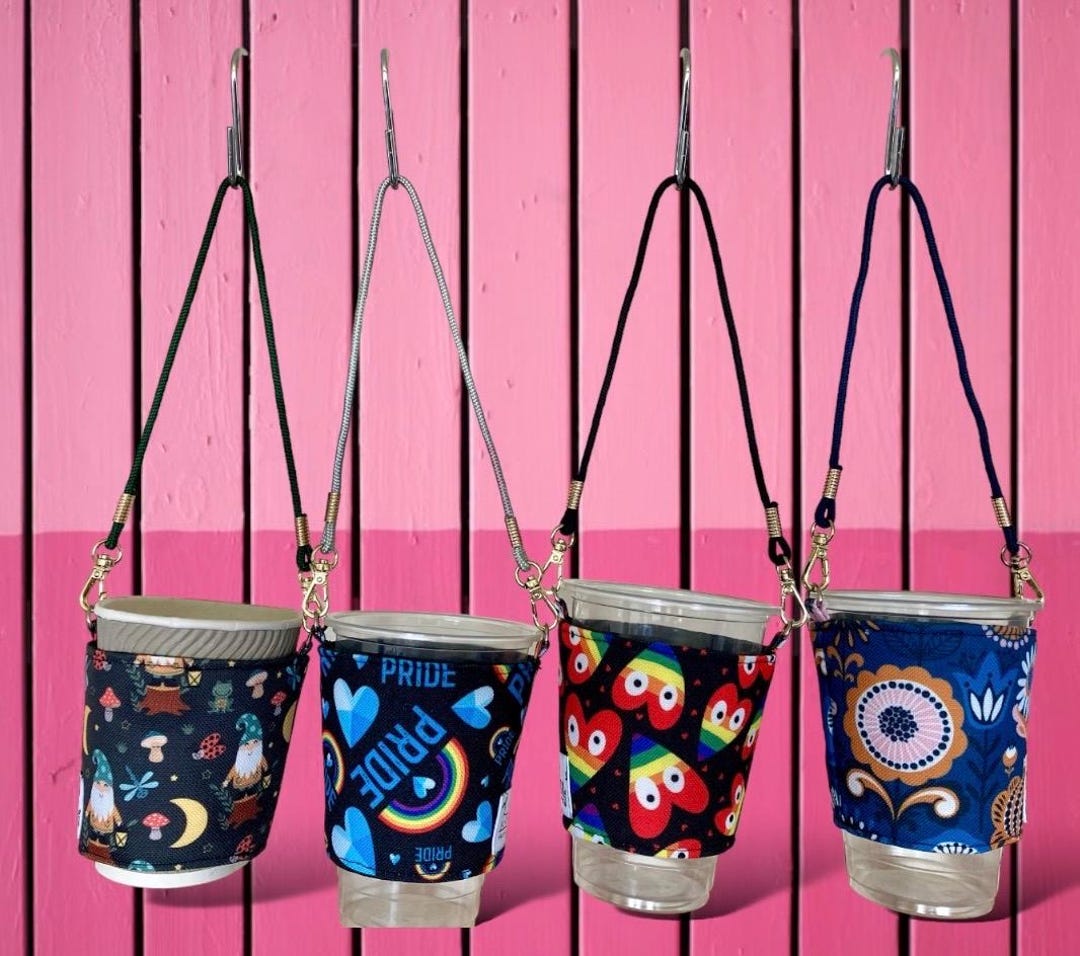 Cup Carrier/ Cup Cozy/ Bubble Tea Holder/ Waterproof Drink Carrier/ Eco ...