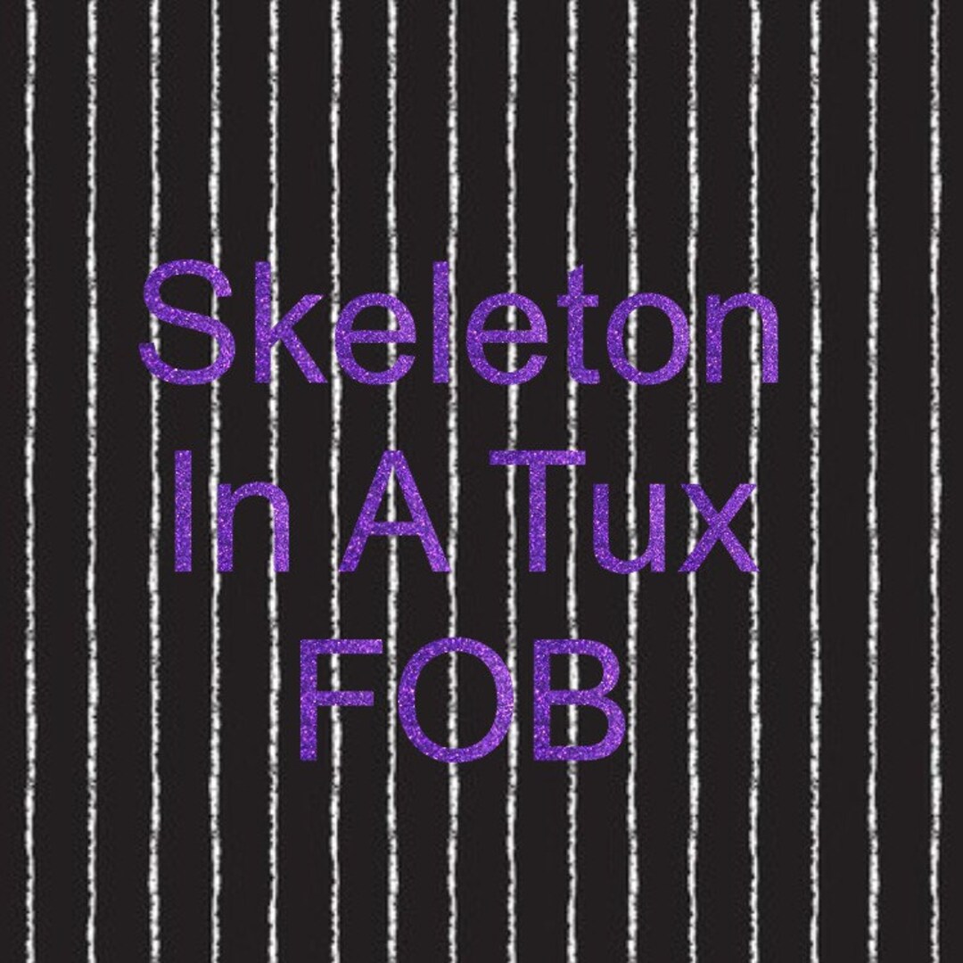 Skeleton in A Tux Key Fob - EMBROIDERY FILE - Etsy