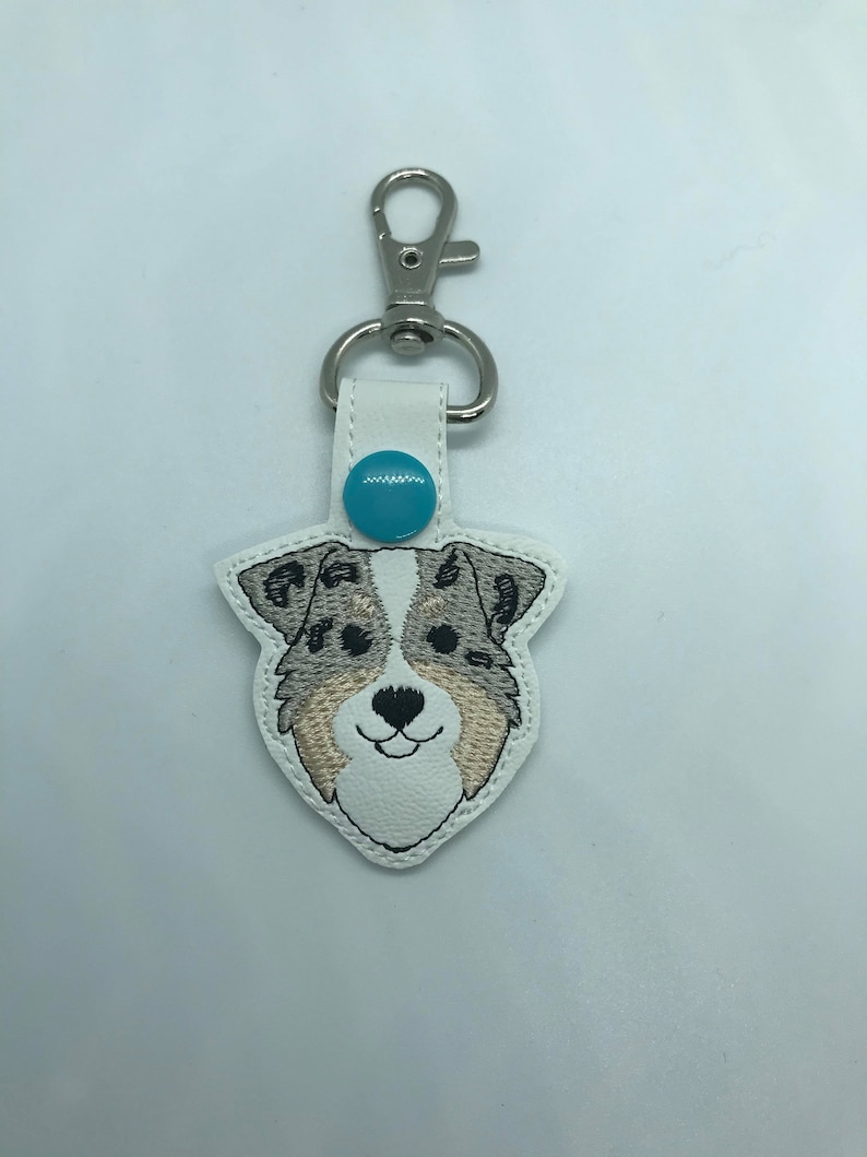 Australian Shepherd Key Fob - EMBROIDERY FILE - Etsy