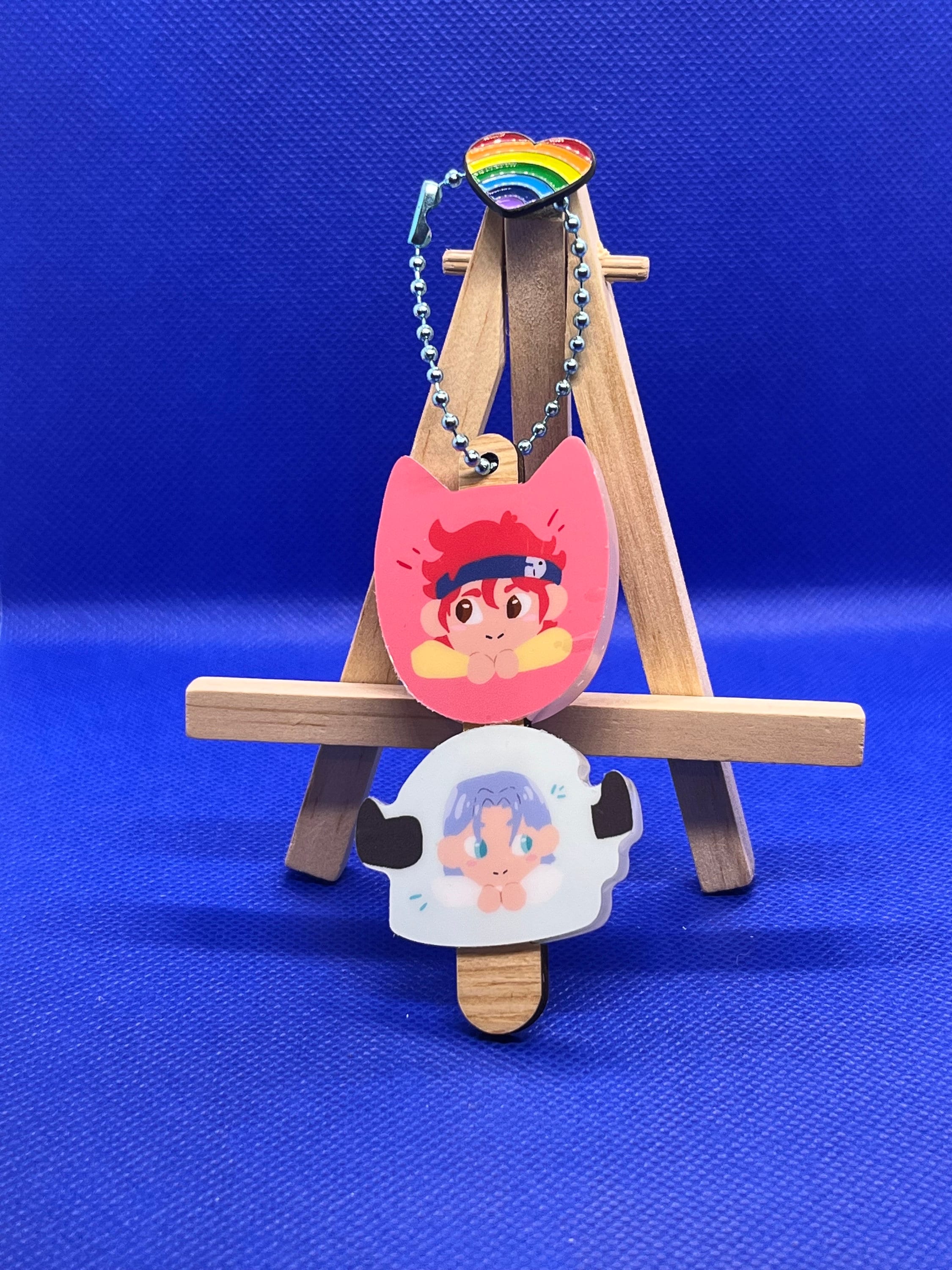 Reki and Langa Dango Keychain - Etsy