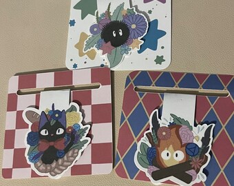 Cute Calcifer Magnetic Bookmark Kawaii Studio Ghibli Bookmark Magnetic ...