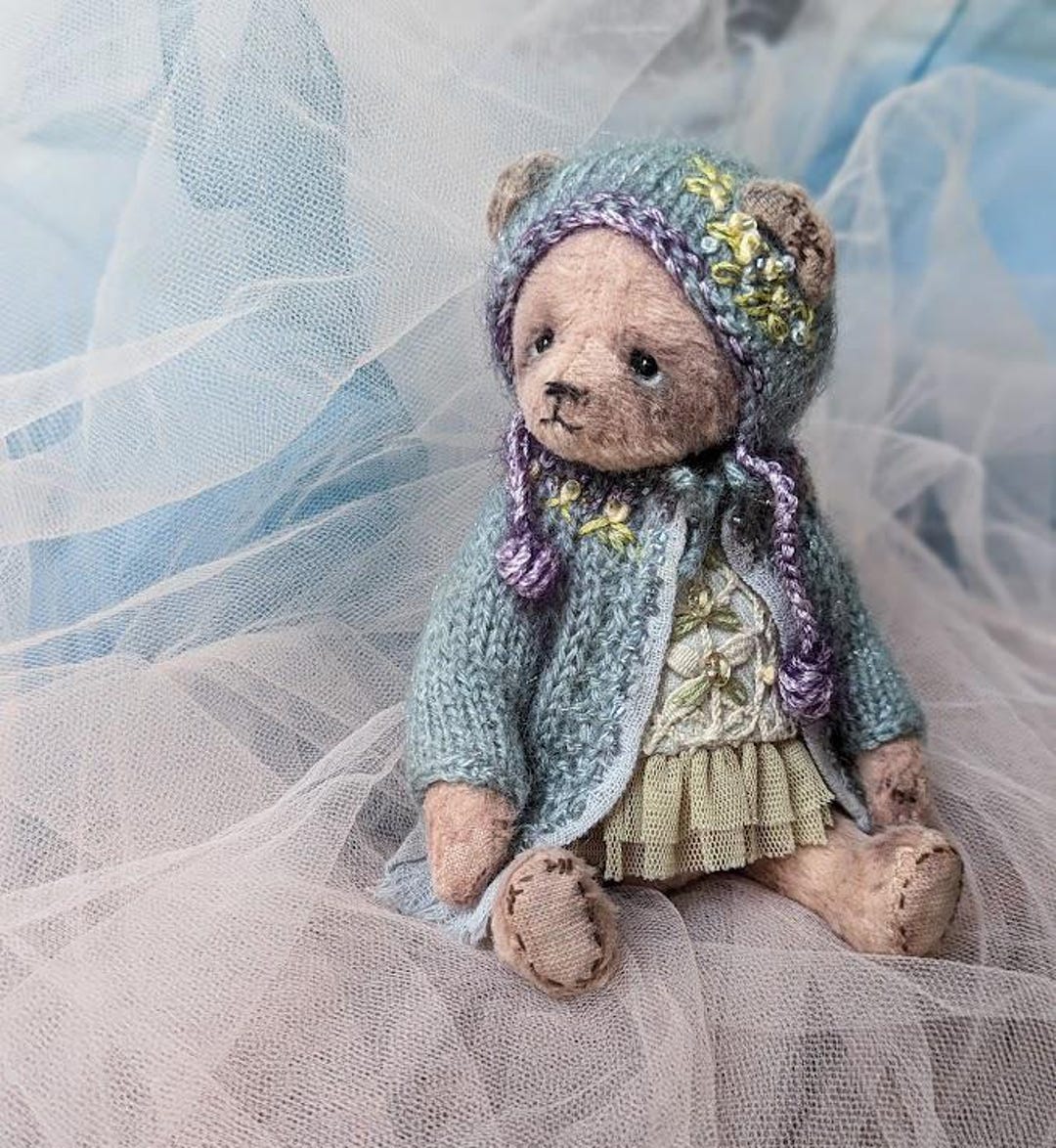 Teddy Beer Lily,vintage Teddybeer, Teddybeer Kunstenaar, Knuffel, OOAK ...