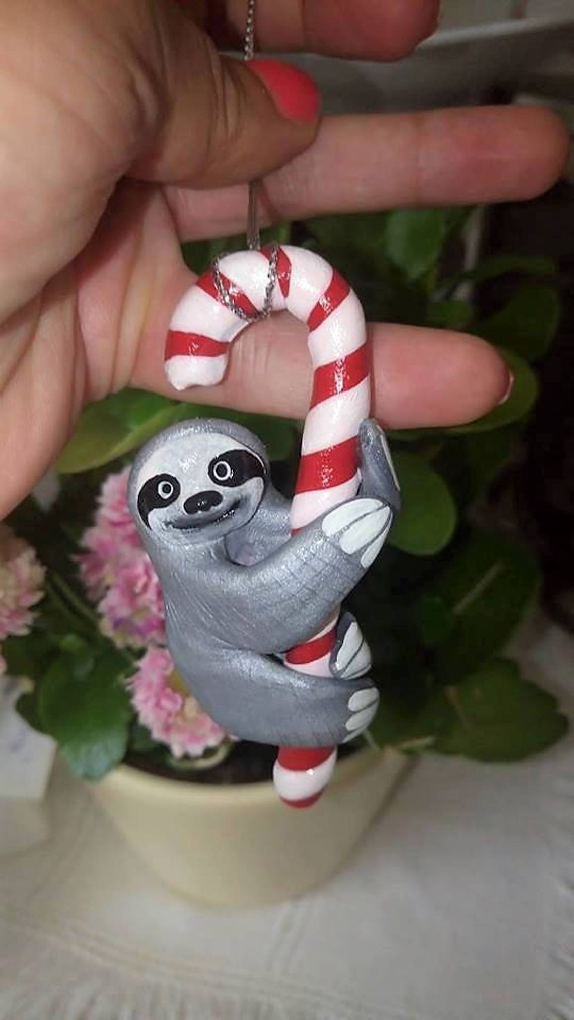 Santa Sloth Christmas Ornament Christmas Tree Ornaments - Etsy