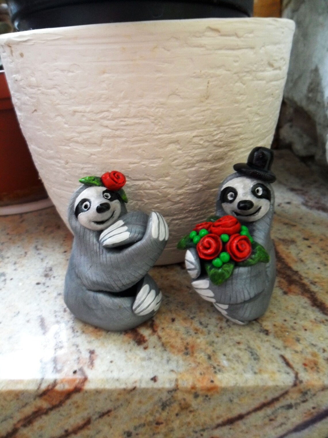 Sloth Wedding Cake Topper Choose Your Colors Wedding Cake | Etsy