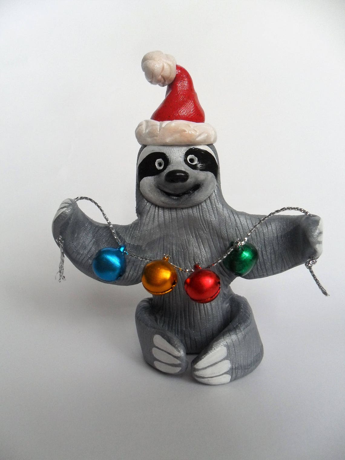 Santa Sloth Christmas Ornament Cute Christmas/Birthday Cake | Etsy