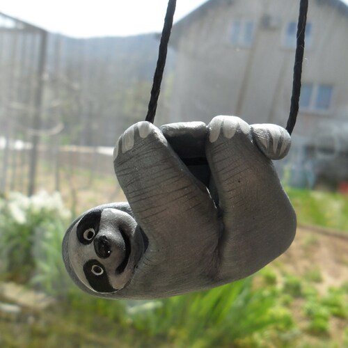 Handmade Cute Sloth Car Mirror Sloth Charm Car Mirror - Etsy