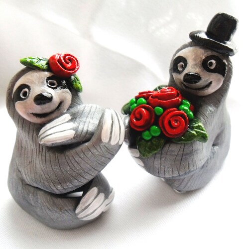 Sloth Wedding Cake Topper Choose Your Colors Wedding Cake - Etsy