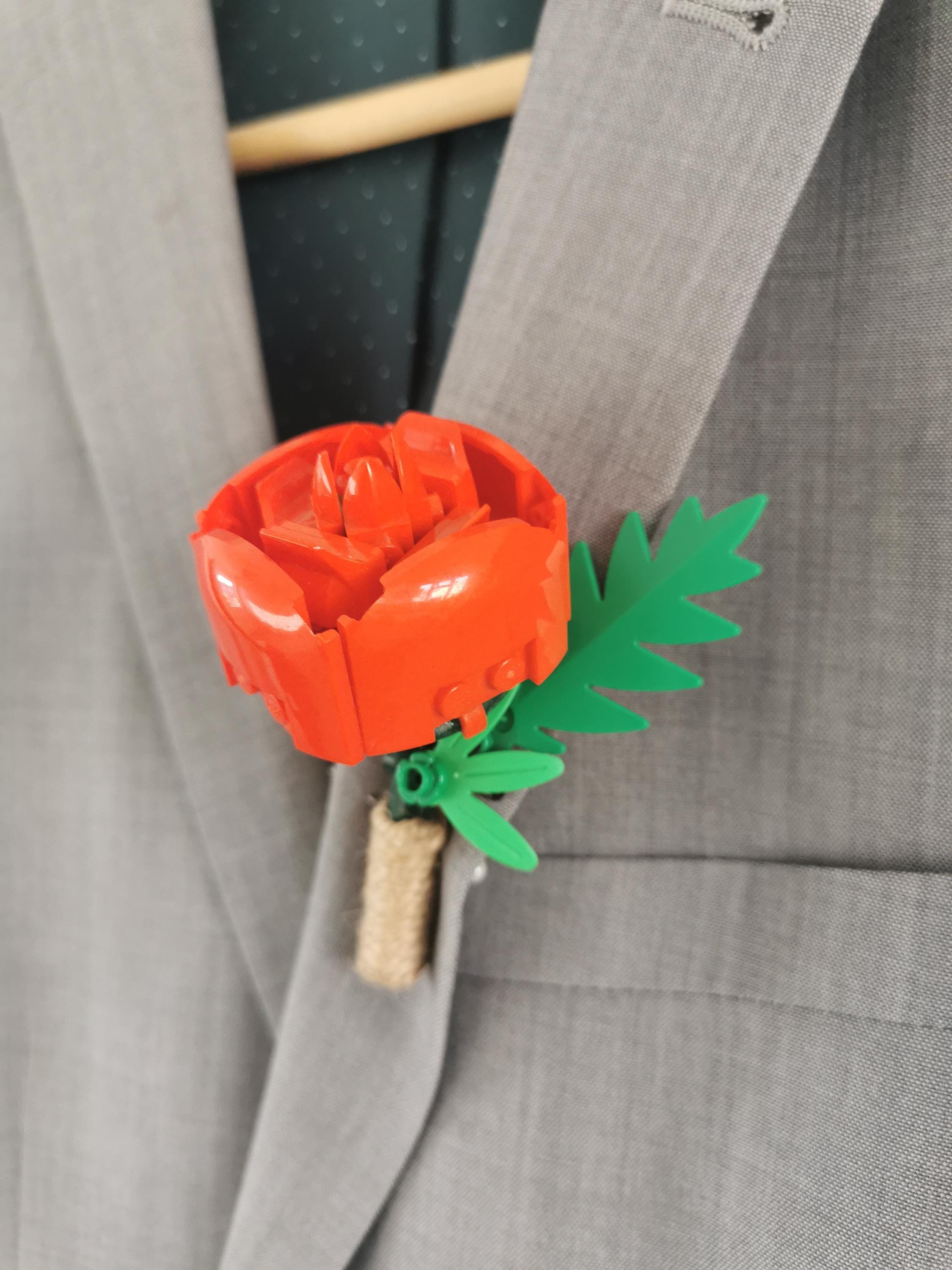 LEGO RED ROSE Buttonhole *handmade* Boutonnière - Etsy